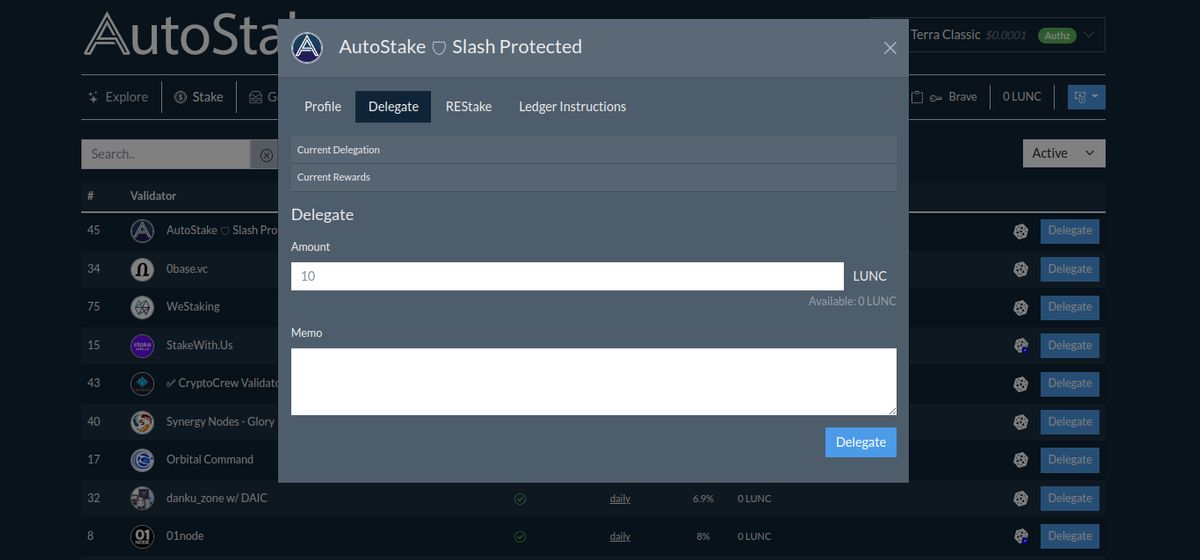 AutoStake - How to AutoStake rewards